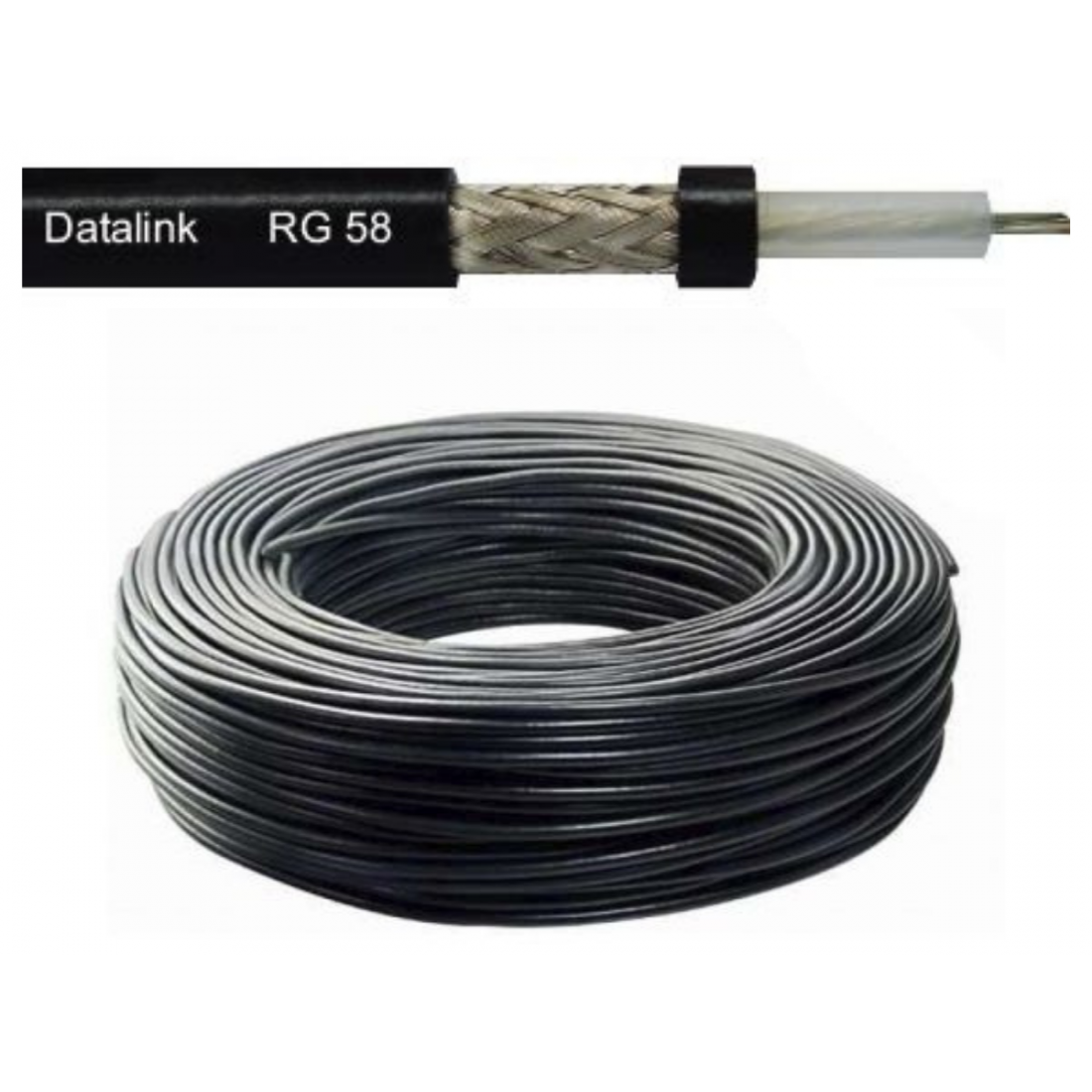 Cabo Coaxial Px Data Link Rg58 50 ohms 95% malha flexivel